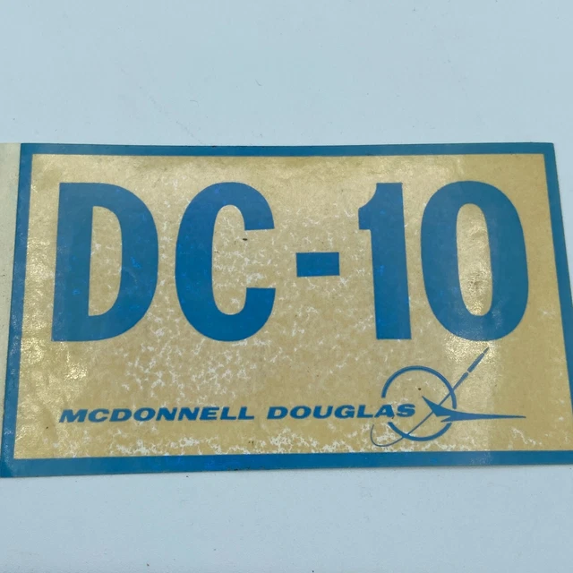 MCDONNELL DOUGLAS DC-10 Airplane Plane Decal Sticker Label Vintage £8. ...