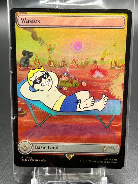 MTG WASTES 0795 Secret Lair Drop : Fallout Full Art Showcase Foil Land ...