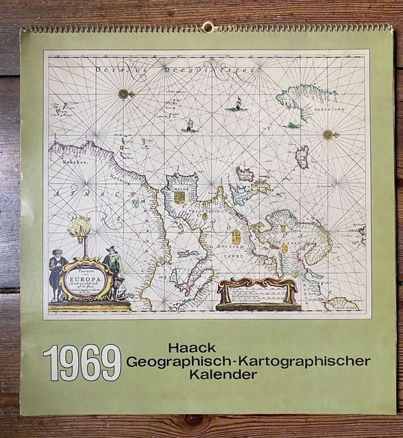HAACK GEOGRAPHISCH-KARTOGRAPHISCHER KALENDER 1969, historische ...