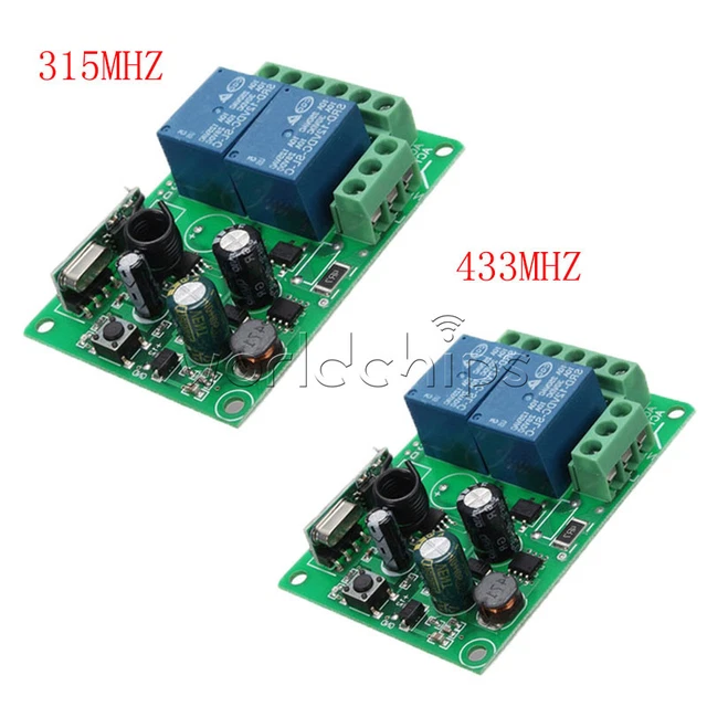 315MHZ/433MHZ 220V 2 CH Channel Wireless RF Relay Remote Control Switch ...
