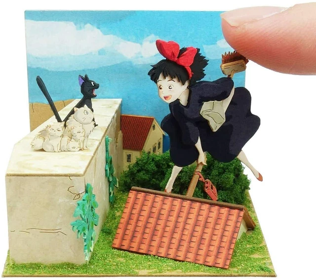 KIT MINIATURE PAPERCRAFT Sankei studio Ghibli Kiki et famille Jiji ...