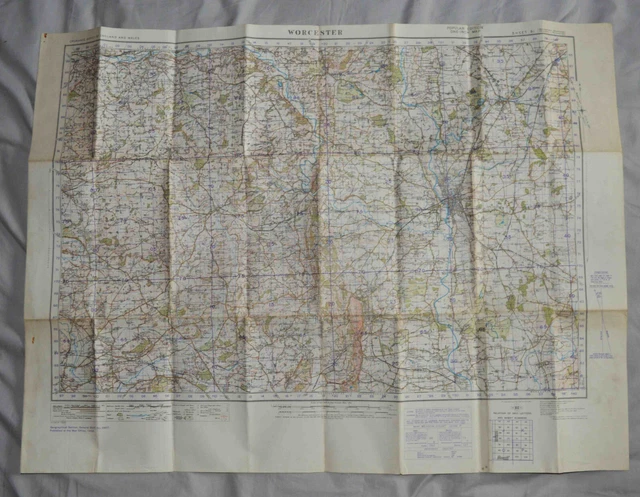 WW2 BRITISH ARMY Military Map c.1940, Ordnance Survey Sheet 81 ...