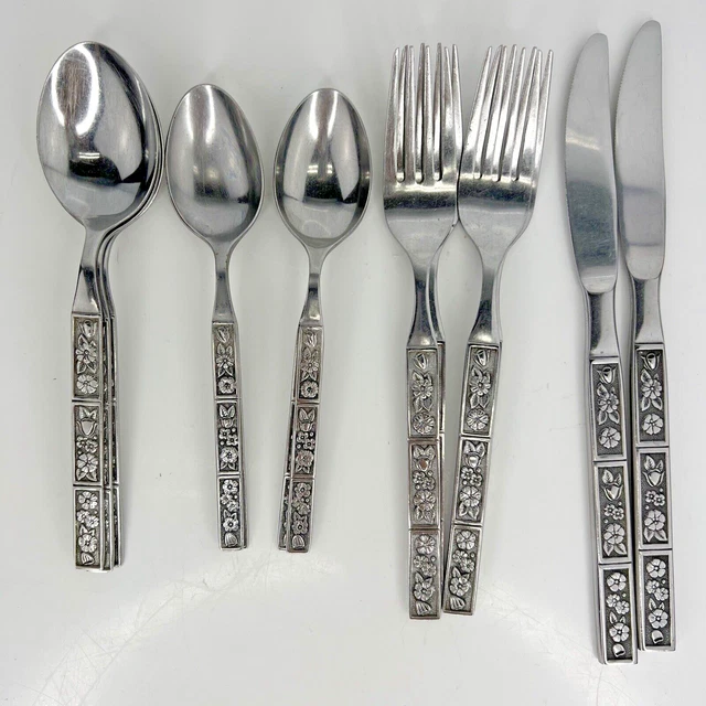 VINTAGE ONEIDA SPRING FEVER Northland Stainless Japan Flatware ...