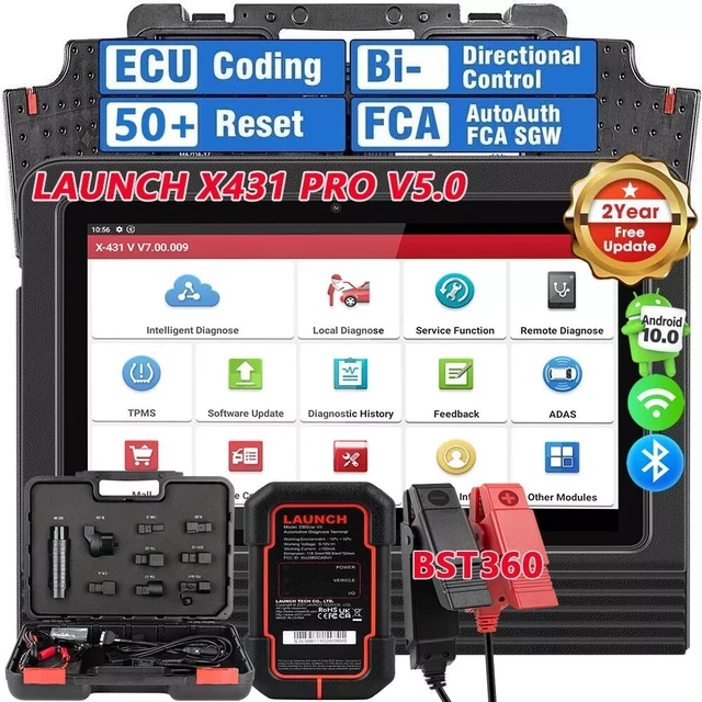 LAUNCH X431 V + Pro Elite PRO5 OBD2 Car Diagnostic Scanner Key ...