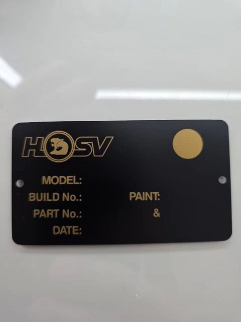 VT VX VY HSV Build plate BLANK GTS clubsport senator maloo $150.00 ...