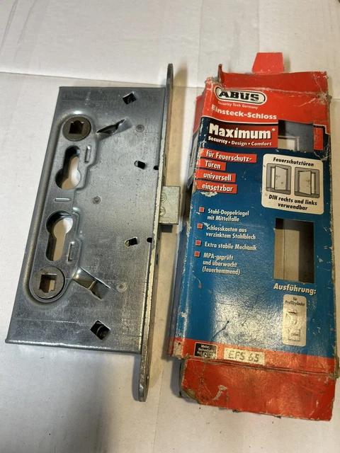 ABUS EINSTECKSCHLOSS EFS65 für Feuerschutztüren DIN L/R Stulp 24 x 235 ...