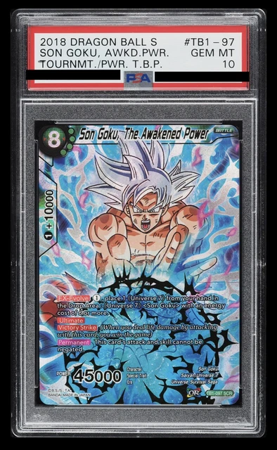 SON GOKU, THE Awakened Power SCR Dragon Ball Super Card TB1-097 PSA 10 ...