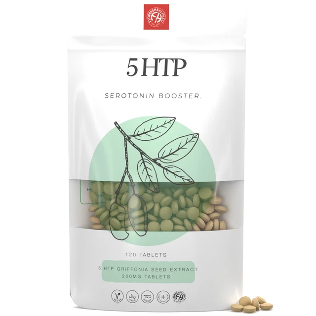 5-HTP 200MG TABLETS Serotonin Stress Depression Anxiety Sleep Aid ...