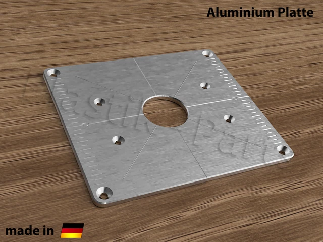 PLAQUE DE FIXATION ALU plaque d'insertion table de fraisage Parkside ...