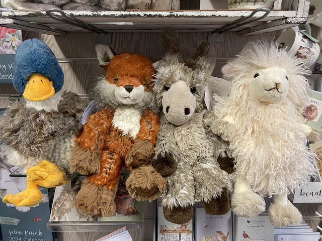 WRENDALE DESIGNS PERSONAGGI peluche asst volpe mucca anatra pecora ...