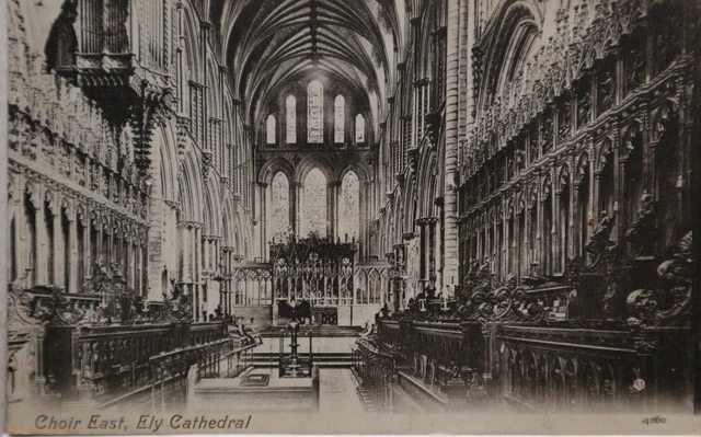 ANCIENNE CARTE POSTALE 1907 Cathédrale D'Ely Chœur Est EUR 13,44 ...