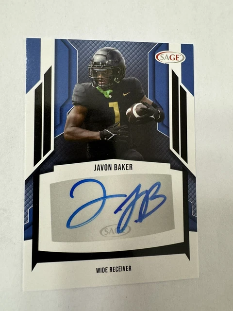 AUTOGRAPHE AUTO JAVON BAKER Patriots WR 2024 SAGE High Series EUR 0,96 ...