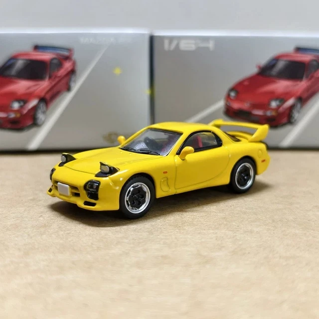 SONIC GEAR 1/64 Scale Mazda RX-7 FD3S A Spec Speed Yellow Diecast car ...