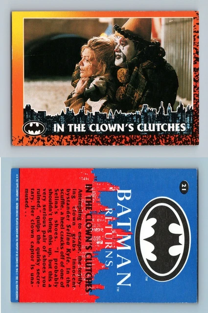 IN THE CLOWN'S Clutches #21 Batman Returns 1992 Topps Trading Card EUR ...