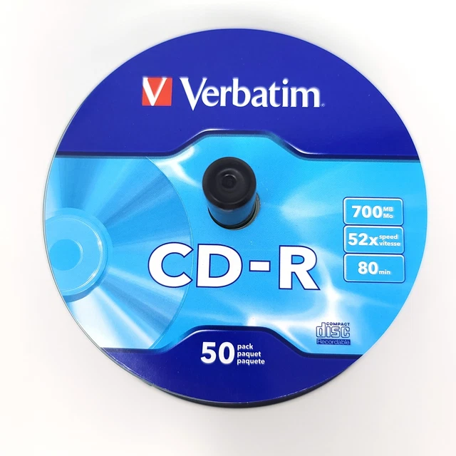 VERBATIM CD-R 700MB 52X 80 Min Blank Recordable Discs 35-piece + Cake ...