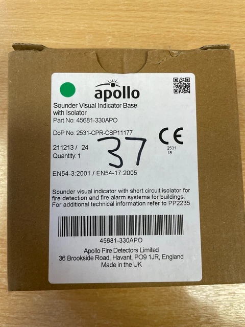 APOLLO SOUNDER VISUAL Indicator Base with Isolator 45681-330APO £30.00 ...