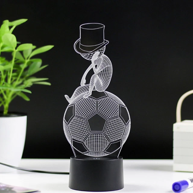BOYS LIGHTS FOR Bedroom Touch Control Bedside Lamp Football Night £14. ...