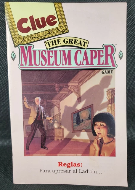 CLUE THE GREAT Museum Caper Spanish Instructions Board Game Replacement ...
