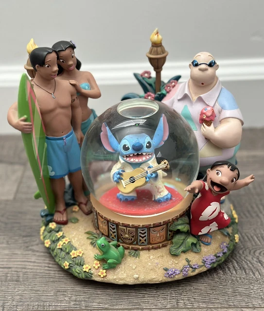 DISNEY LILO AND Stitch Family Snow Globe Stitch As Elvis £136.92 ...