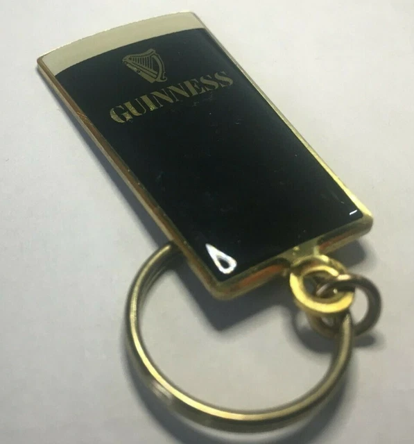 RARE - GUINNESS Flat Glass shaped Metal & Enamel Key Ring £5.99 ...