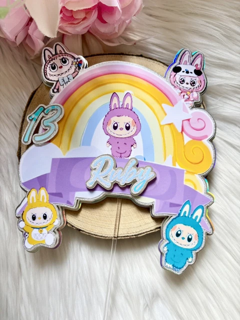 LABUBU 3D CAKE Topper Personalised - Birthday Party Decor £6.99 ...