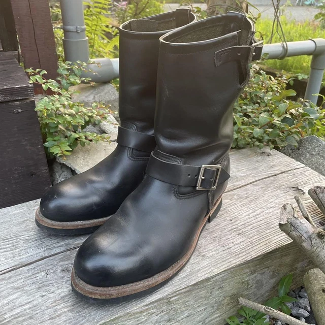 RED WING MEN'S US10 D Engineer Biker Boots 2268 Black Leather ASTM Tag ...