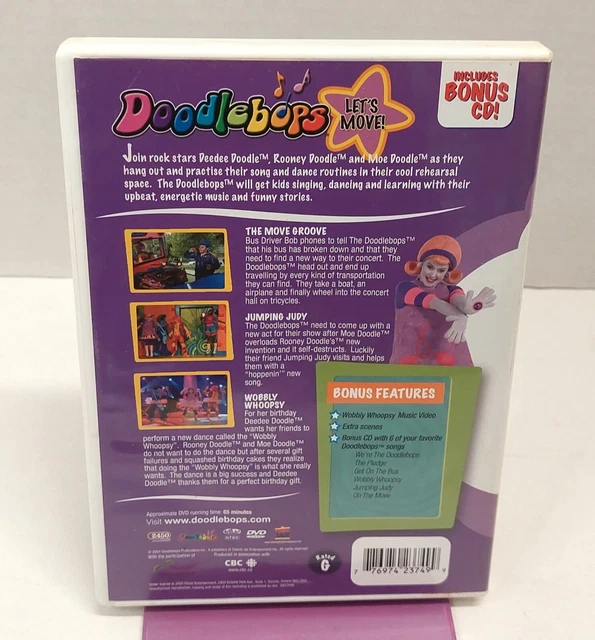 LET'S MOVE - 2 Disc Set DVD By Doodlebops - VERY GOOD - includes bonus ...