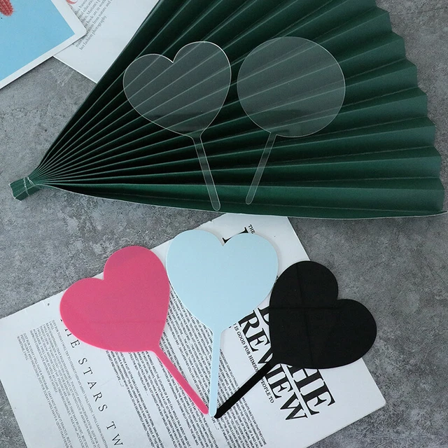 ACRYLIC HAPPY BIRTHDAY Cake Toppers Blank Plain Board Cupcake Topper ...