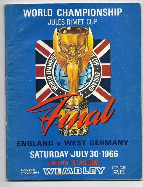 1966 FIFA WORLD Cup Final - ENGLAND v. WEST GERMANY (original) £38.00 ...