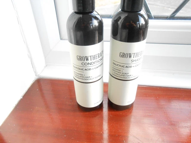 GROWTHERAPY X2 LOT shampoo & conditioner salicylic acid & caffeine ...