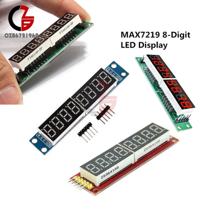 MAX7219 8-BIT RED LED Display 7 Segment Digital Tube 5V Digital Tube ...