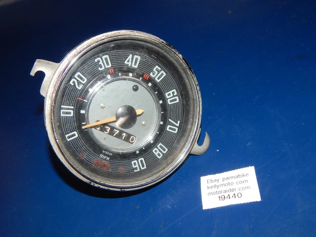 1960'S VW BEETLE BUG VDO 90 MPH SPEEDOMETER GAUGE CLOCK VINTAGE AIR ...