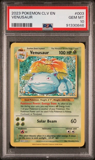 CARTE POKÉMON : Venusaur 003/034 - Psa 10 - Trading Card Game Classic EUR 1,00 - PicClick IT