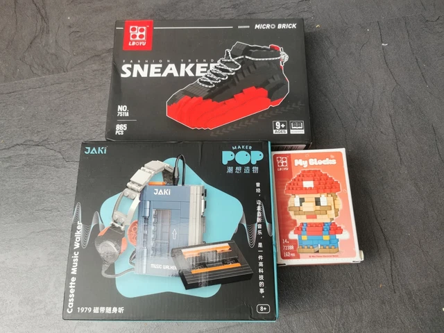 SET DI MATTONCINI Lego Clone Walkman Super Mario Jordan IMBALLO ...