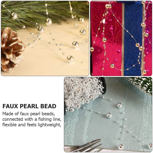 CHRISTMAS TREE BEADS Pearl String Bead Garland Wedding Beads Strand $21 ...