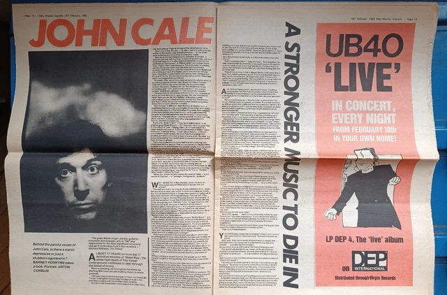 JOHN CALE VELVET Underground Interview 2 Pages NME 1983 EUR 11,00 - PicClick FR