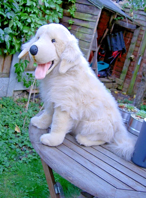 GIANT NR LIFE Size (?) Realistic Golden Retriever Plush Soft Cuddly Toy ...