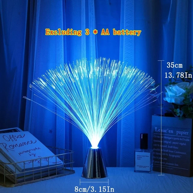 COLOR-CHANGING FIBER OPTIC Lamp Optical Fiber Night Lights Atmosphere ...