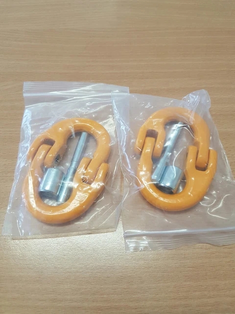 (2 PACK) 10 mm Chain Connector Hammerlock 4X4 Chain Joiner Chain Link ...