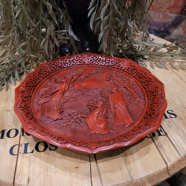 VINTAGE CINNABAR PLATE 1981 The Legend of the Peacock Maiden $41.86 - PicClick CA