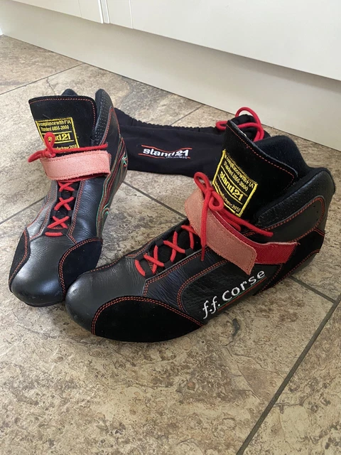 STAND 21 SILHOUETTE F.F.Corse Ferrari Black Racing Boots - Size UK 9 ...