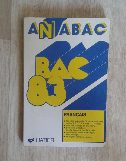 GERAY CHRISTINE. ANABAC. Bac 83. Français. Hatier. 1983. EUR 10,00 ...