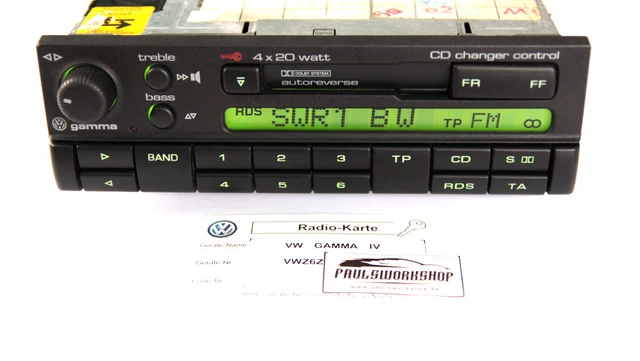 ORIGINAL VOLKSWAGEN GAMMA 4 IV Autoradio VW Radio EUR 359,96 - PicClick DE
