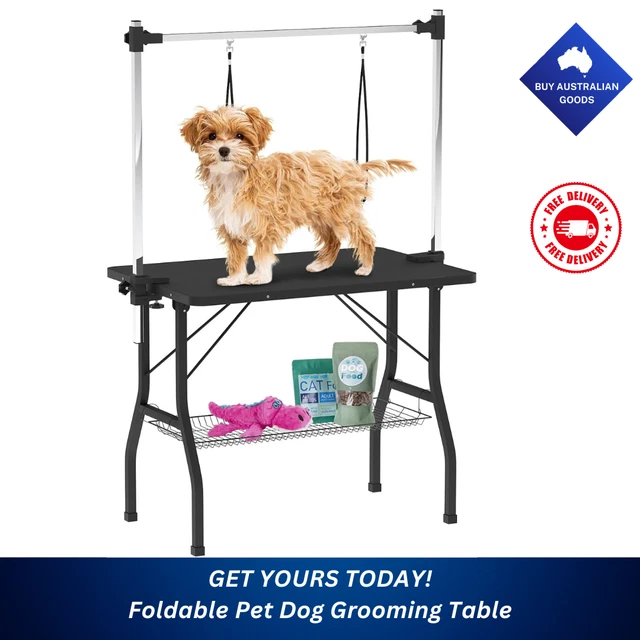 ADVWIN PET DOG Grooming Table, Folding Height Adjustable Arm 2 Loops ...