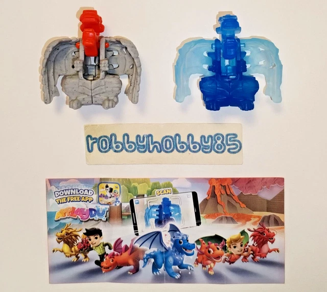 SERIE COMPLETA FINGER Dragons (Vq094 - Vq095) + 2 Bpz Kinder Italia ...