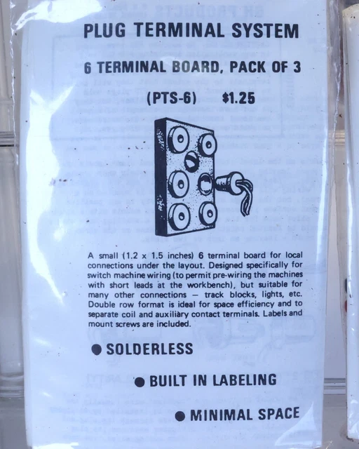 LOT OF ANY Scale Plug Terminal Systems for Model Railroads / GH ...