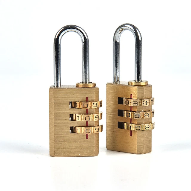 SOLID BRASS LOCK Digit Combination Password Code for Gym Outdoor Locker ...