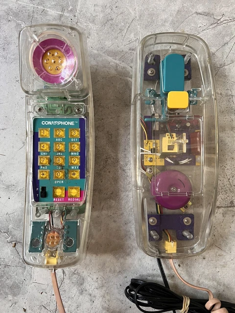 VINTAGE 1990'S CONAIRPHONE See Through Retro Touchtone Phone w ...