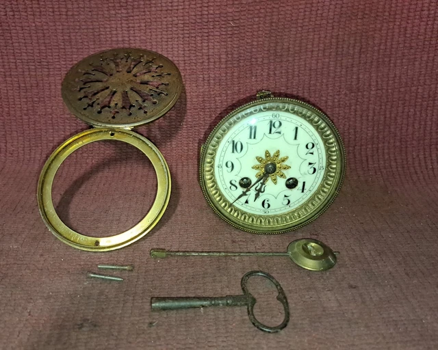 ANCIEN MOUVEMENT MÉCANISME pendule de Paris horloge cartel 19e EUR 55 ...