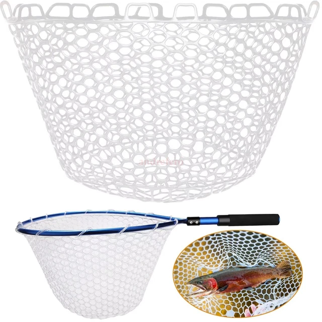 NEW RUBBER FISHING Net Replacement Net No Handle Fishing Net For Fish ...
